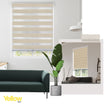 Cordless | Zebra Roller Shades | Burton Pearl – Yellow Blinds Co.