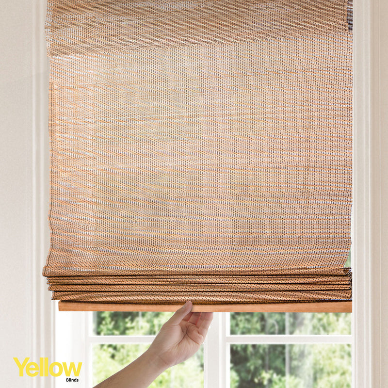 Cordless Bamboo Roman Shades – Yellow Blinds Co.