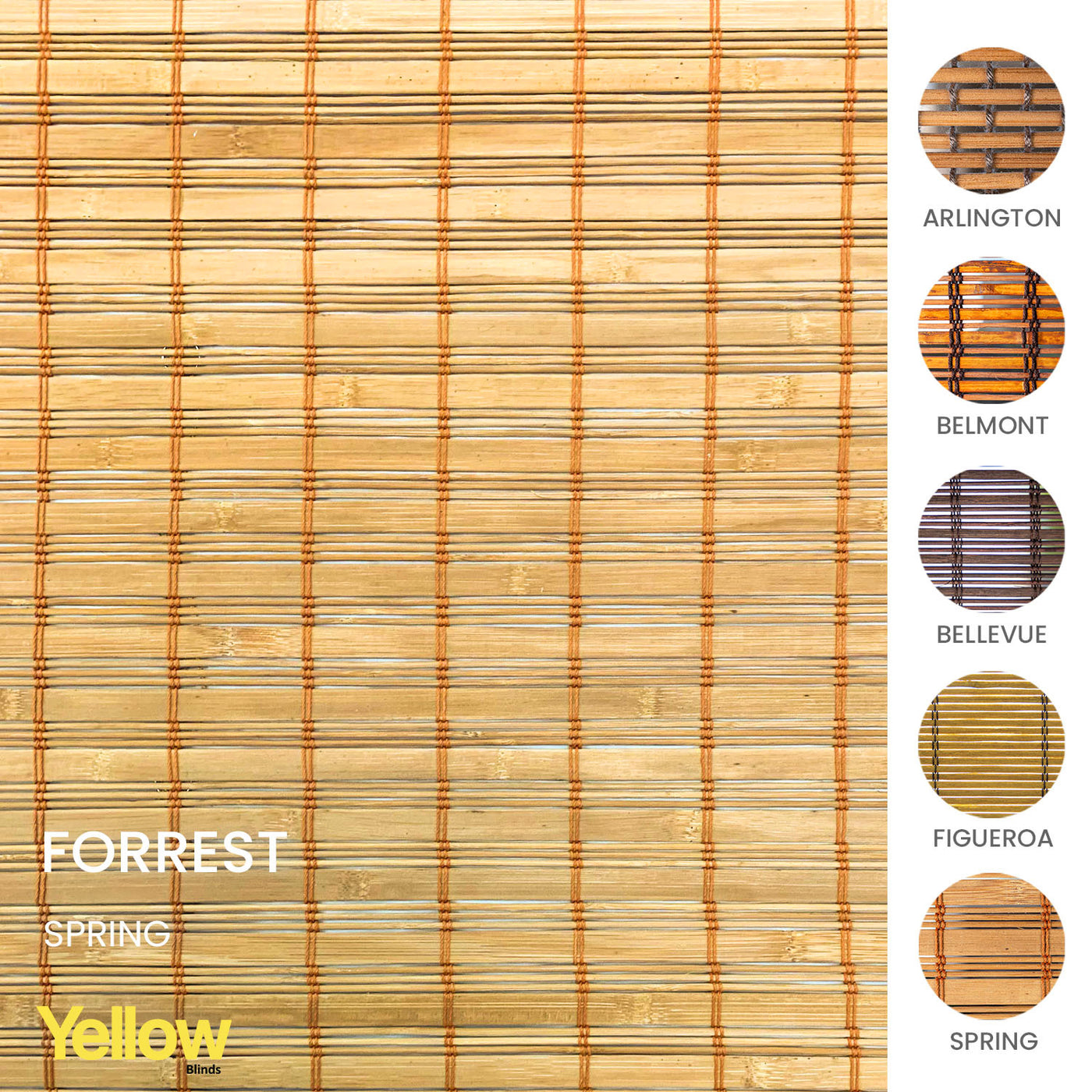 Cordless Bamboo Roman Shades – Yellow Blinds Co.