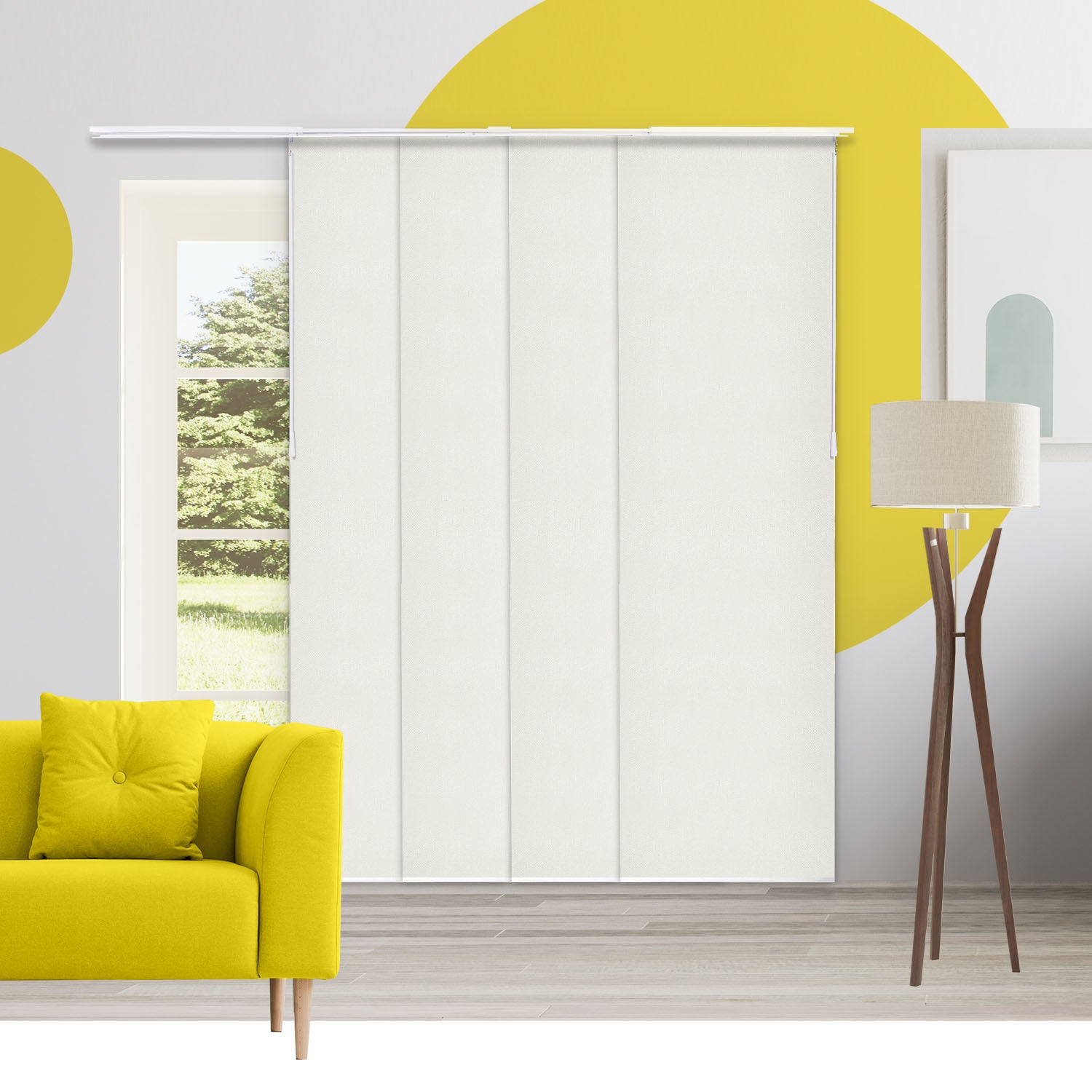 Blackout Panel Track Blinds | Adjustable Track and Sliding Wands ...
